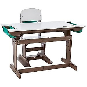 KidKraft Grow Together Pocket Adjustable Desk & Chair Gray Ash