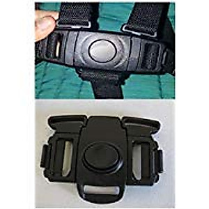 Black 5 Point Harness Buckle Clip Replacement Part Seat Safety for Chicco Bravo Stroller Models for Babies, Toddlers, Kids, Children