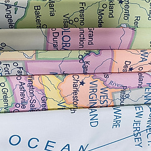 TOMOZ United State Map Tapestry, US Maps Tapestries for Kids Student, Educational Tapestry Wall Hanging for Classroom Bedroom Living Room Dorm Decor 60 x 51Inch