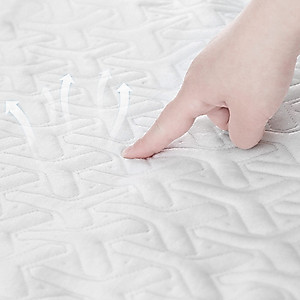 Oubonun Waterproof Crib Mattress Cover (Set of 2) - 52x28 White Crib Mattress Protector - Soft Fitted Baby Crib Mattress Pad with 9-inch Pocket - Bamboo Fiber Toddler Mattress Pad