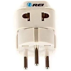 OREI Grounded Universal 2 in 1 Plug Adapter Type H for Israel & more- CE Certified - RoHS Compliant WP-H-GN