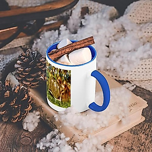 3dRose Henry Hippo-Two Tone Blue Mug, 11-Ounce, Multicolored