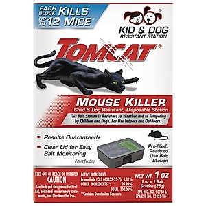 Tomcat 370610 Mouse Killer Child & Dog Resistant, Disposable Station