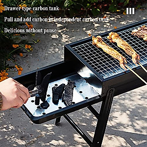 Portable Charcoal Grill and Smoker, Compact Foldable Grill for Travel, for Picnic Garden Terrace Camping Travel BBQ Barbecue Grill Style 1