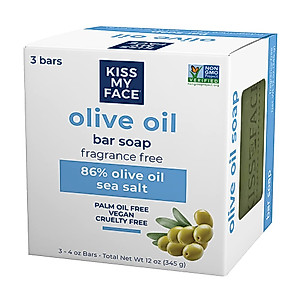 Kiss My Face Soap Bar 3pk Pure Olvo, 4 Ounce