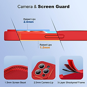 SKYLMW Designed for iPhone 14 Pro Max Case with Magnetic Invisible Stand Compatible with MagSafe Military Drop Tested Shockproof Silicone iPhone 14 Pro Max Phone Cases for Women Men 6.7'' 2022, Red