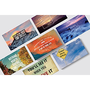 Better Office Products Motivation Inspiration Affirmation Cards, 120 Pack, 2 Each of 60 Unique Assorted Designs, Encouragement Card Deck, 2" x 3.5" (Business Card Size)