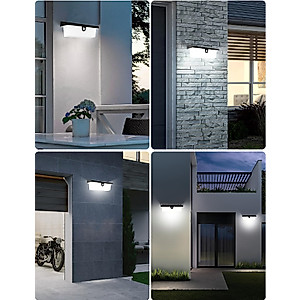 Roopure Solar Motion Lights Outdoor 2 Pack + 4 Pack Solar Paito Lights Colorful for Yard Post Wall Step Stair