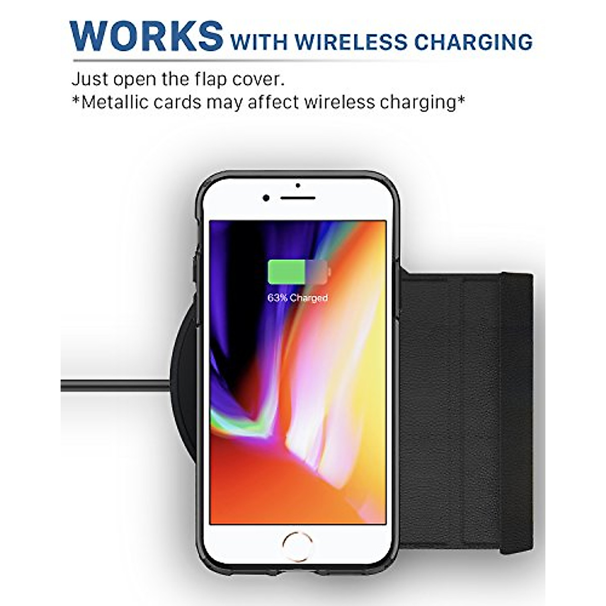 VENA vCommute Wallet Case Compatible with Apple iPhone SE3 2022 / SE 2020, iPhone 8 7 (4.7"-inch), Flip Leather Cover Card Slot Holder with Kickstand - Space Gray