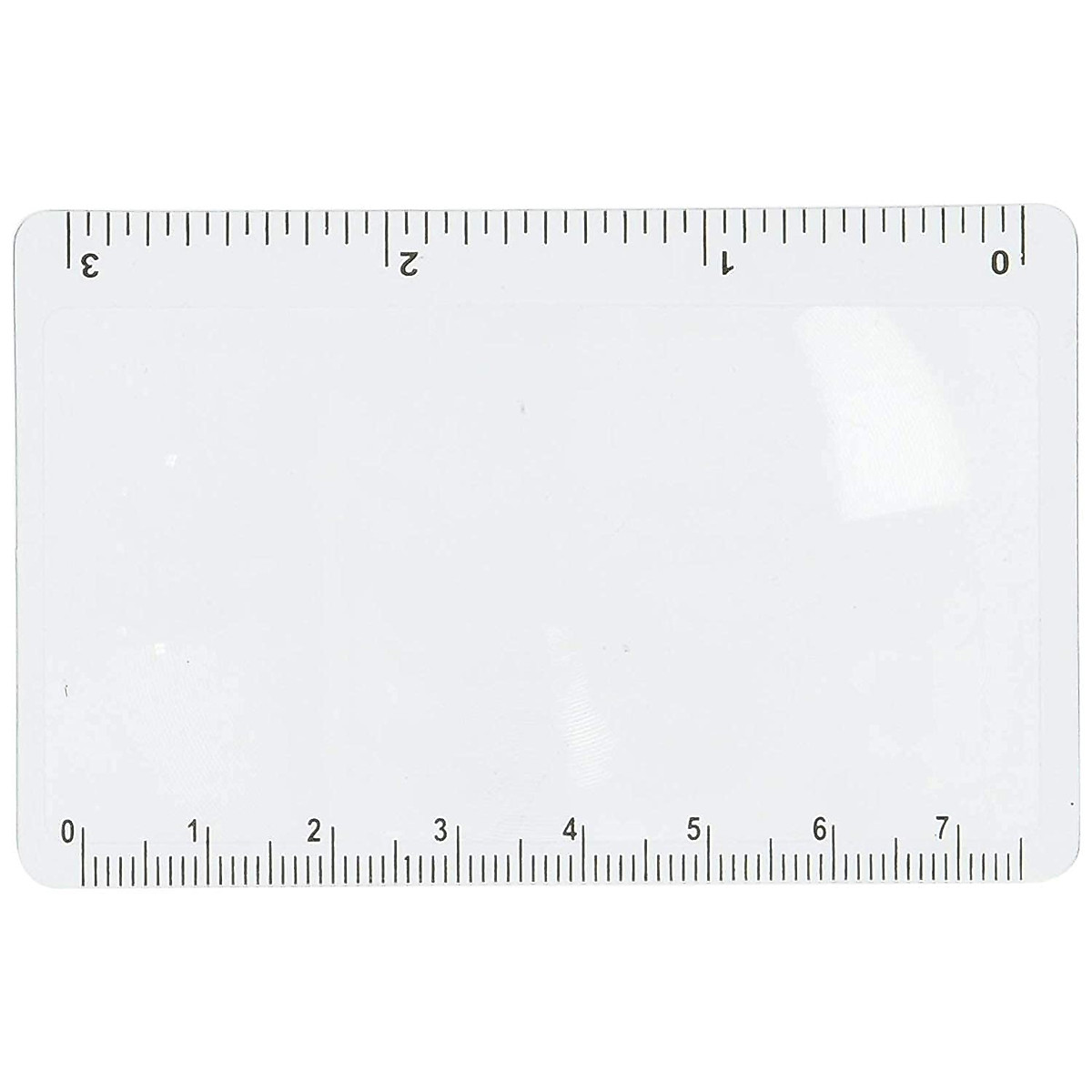 Fresnel Lens 4X Magnifier Pocket Wallet Credit Card Size • Ruler - Unbreakable Plastic for Home Office Classroom & Outdoor EDC Survival Kit Bushcraft (10 Pack Ruler/Magnifier - Red)