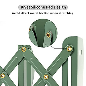 TIANSE Adjustable Bookends Book Holders for 3 Compartments Heavy Duty Metal Steel Book Organizer Stand Desktop Organizer Expandable Bookshelf with Pen Holder (Green 1 Pack)