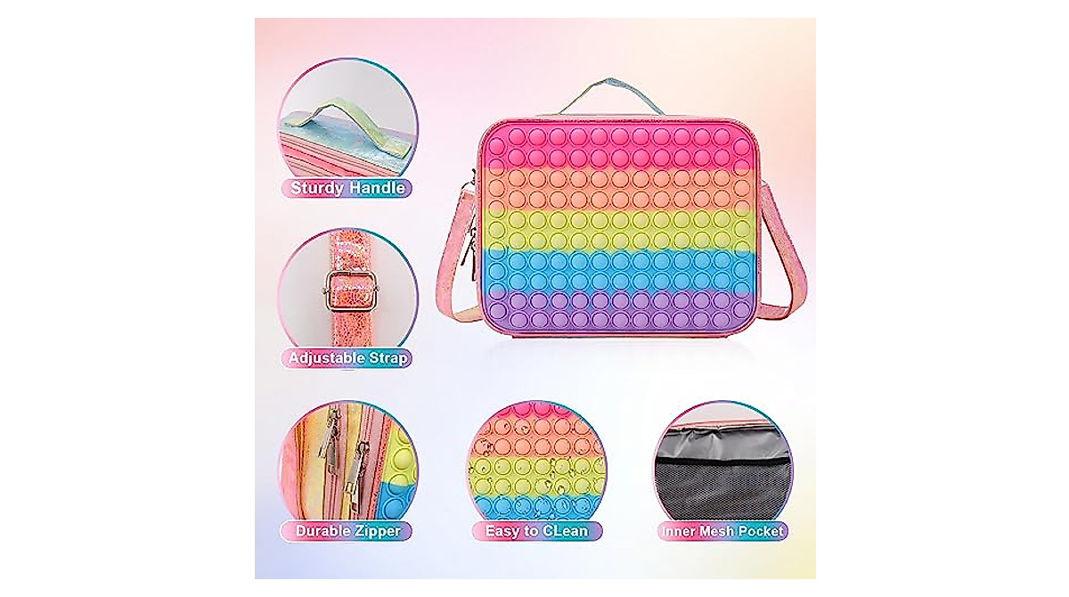 GetWill Rainbow Pop Lunch Box for Girls - Fun & Practical