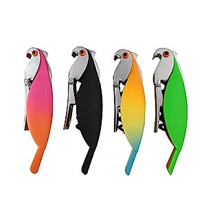 Waiters Corkscrew Heavy Duty Stainless Steel with Foil Cutter Professional Wine Bottle Opener Wine Key for Restaurant Waiters Sommelier Bartenders Father's Day Gift, Random Color