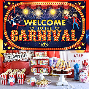 KatchOn, Welcome to The Carnival Banner - XtraLarge, 72x44 Inch, Carnival Decorations | Carnival Backdrop for Birthday Party | Carnival Theme Party Decorations for Event | Carnival Party Decorations