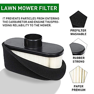 （2Pack）CFWMXG 11013-7047 11013-7049 11013-0726 Air Filter Compatible with Kawasaki FR651V FR691V FR730V FS481V FS541V FS600V FS651V FS691V FS730V 4-Cycle Engine Cleaner Lawn Mower