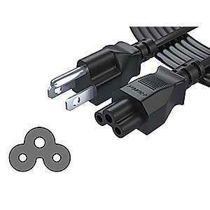 New Extra Long 12Ft 3 Prong AC Laptop Power Cord Cable for Dell IBM HP Compaq Asus Sony Toshiba Lenovo Acer Gateway MSI Notebook Computer Charger Pwr: IEC-60320 IEC320 C5 to NEMA 5-15P