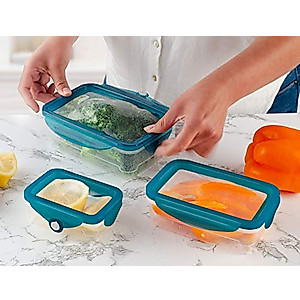 Handy Gourmet Flexi-Top Reusable Containers, BPA Free - Rectangle, Set of 3