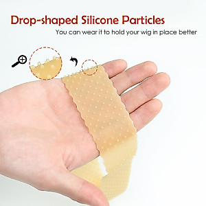 Yuest Silicone Wig Grip Band for Women - 2 Pcs Wig Caps, Secure Hold for Lace Front, Fits 20-24 inch Head Circumference, Ideal for Hair Styling, Hair Accessory for Women (Brown)