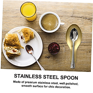 SHERCHPRY Stainless Steel Serving Spoon Metal Cooking Spoon Stainless Steel Spoon Stainless Steel Utensil Holder Spatula Ladle Holder Stove Spoon Holder Spoon Cradle Forks Rest Ladle Rest
