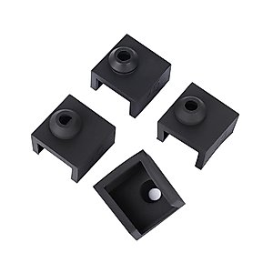 4PCS Official Creality 3D Printer Hotend Silicone Sock Heater Block Silicone Cover for Ender 3/Ender 3 Pro/Ender 3 V2/Ender 5 Pro/CR-10 10S S4 S5