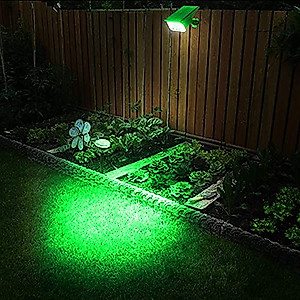 T-SUN Solar Spot Lights Green, LED Solar Spot Lights Outdoor Waterproof Auto ON/Off Solar Landscape Spotlights Uplights for Trees, Garden, Yard, Pool Area, Driveway (Green 2 Pack)