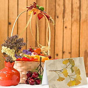 Whaline 32 Pack Fall Greeting Cards Retro Autumn Leaves Note Cards with Envelopes Stickers for Thanksgiving Harvest Wedding Birthday Baby Shower