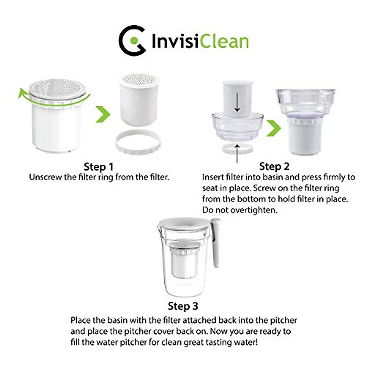 InvisiClean Water Pitcher Replacement Filter (2)