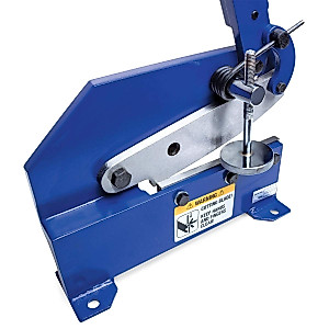 Eastwood 8 in. Bench Shear Throatless Multiple Purpose Bench Top Throatless Sheet Metal Cutter Tool Solid Steel Frame Mounting Type