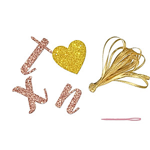 Maicaiffe Rose Gold Glitter Sweet Sixteen Banner - Happy 16th Birthday Banner - 16th Birthday Party Decorations for Girls - Sixteen Years Old Decorations