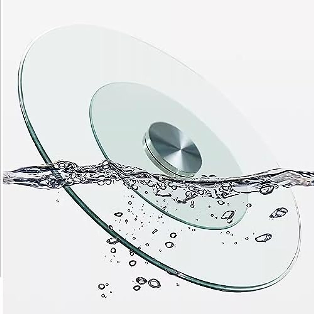 DOUKI Tempered Glass Rotating Tray Large Lazy Susan Turntable For Dining Table 39inch Swivel Tabletop Serving Plate With Swivel Assist System (Color : Clear, Size : 85cm(33inch))