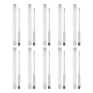 "10Pcs Home Brewing Kit - Hydrometer Glass Beer and Wine Tester Set with 0-100 Measuring Range - Perfect for Novice and Expert Brewers!"