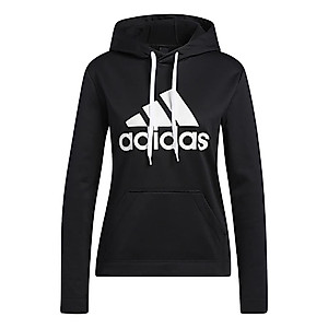 adidas Women's Game and Go Big Logo Hoodie, Black/Chalk White, X-Small