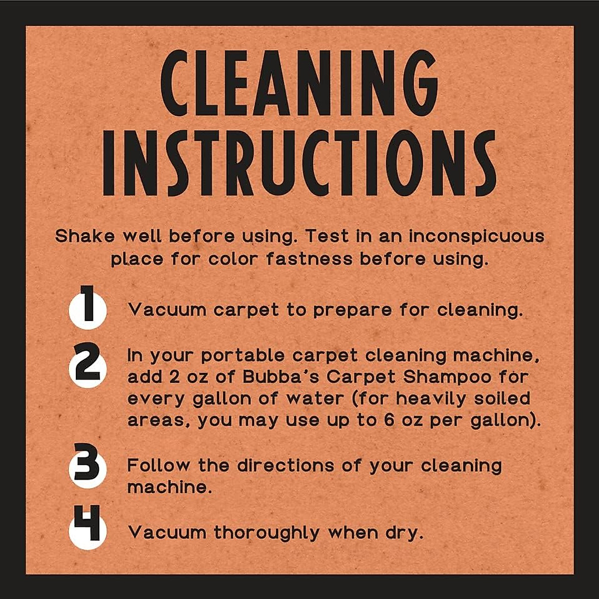 BUBBA'S ROWDY FRIENDS Bubbas Carpet Cleaner Solution for Shampoo Machine - Best Deep Cleaning Solution for Carpets, Rug, Couch, and Car - Works in Any Shampooer - Pet Home Essentials