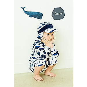 YOBAAF Baby Swimsuit/Long Sleeve Rash Guard UPF 50+ (12-24M, Whale)