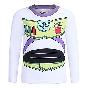 Disney Toy Story Woody and Buzz Lightyear Boys Long Sleeve Shirt and Pants Set for Toddler and Little Kids