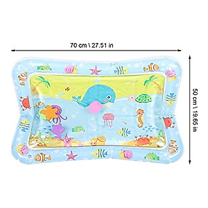 jojofuny ser of 2 Inflatable Tummy Time Water mat Infants Tummy time Toys for Babies 0- 6 Months Tummy time Water mat Water Mat Inflatable