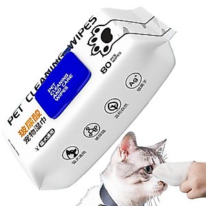 Dog Cat Cleaner, Natural Pet Wipes, Ear Eye Cleaner, Puppy Wipes, Cat Cleaning Pads, Pet Care Wipes, Natural Pet Cleaning Wipes for Dogs, Cats, and Small Animals