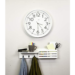 Kiera Grace kieragrace Sydney Mail Shelf, 3 Hooks Wall Organization, White