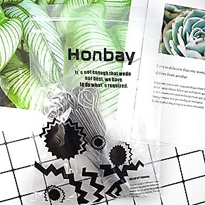 HONBAY 30PCS Stainless Steel Barbecue Skewers Roast Goose Needles Turkey Lacers for Trussing Turkey and Barbecue (5.8 Inch)