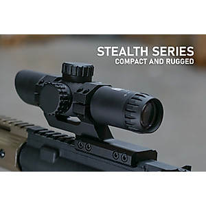 Monstrum Stealth 4x30 Fixed Magnification Scope | Black | MX1 Reticle