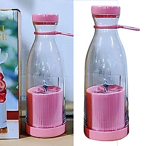 Pssopp Size Blenders,Cute 300ml Portable Electric Blender with 6 Blades 40W High Power Rechargeable Portable Mini Travel Juicer Cup