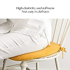 4 Count Memory Foam Kitchen Dining Chair Pads with Ties Soft Seat Cushion Non-Slip Chair Cushion with Machine Washable Cover-Peacock Green||40X40cm/15.7x15.7in