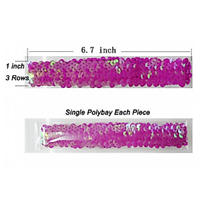 Kenz Laurenz Sequin Headbands Elastic Stretchy Headband for Girls Kids Women Flapper Roaring 20s Great Gatsby 1920s Hair Band Cute Princess Head Bands (Gold)