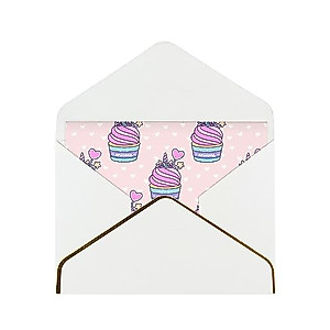 PAILON Pink Unicake Thank You Cards With Envelopes, Blank Greeting Note Cards With Envelopes Blank Inside, Funny Birthday Cards For Women Men, Thank You Card For Wedding Business,Graduation