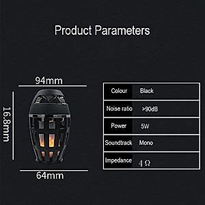 Vistatech Led Flame Speaker Bluetooth Speaker,Dancing Flames Outdoor Indoor Portable Bluetooth Speaker &Torch Atmosphere Light USB