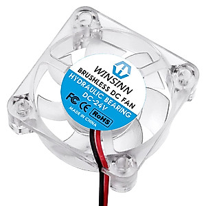 WINSINN 40mm RGB Fan 24V, Ender 3 Fan Upgrade 24 Volt Fans LED Colorful 4010 Hydraulic Bearing, Works with Ender 3 Pro 3X CR-10S (Pack of 4Pcs)