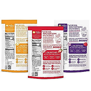 Happy Baby Organics Yogis Freeze-Dried Yogurt & Fruit Snacks, Variety Pack, 1 Ounce (Pack of 6)