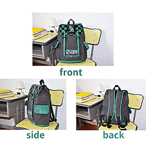 Kahopy Anime Backpack Canvas Shoulders BookBag 3D Print Daypack Schoolbag Laptop Back Pack for Anime Fans