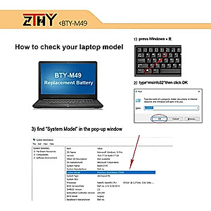 ZTHY BTY-M49 Laptop Battery Replacement for MSI Modern 14 B4M B4MW B10M B10RAS B10RASW B10RBS B11MW B11SB Prestige 14 A10M A10RAS A10RB A10RD A10SC A11MT A11SCS A11SCX Summit E14 A11SCS A11SCST 52.4Wh