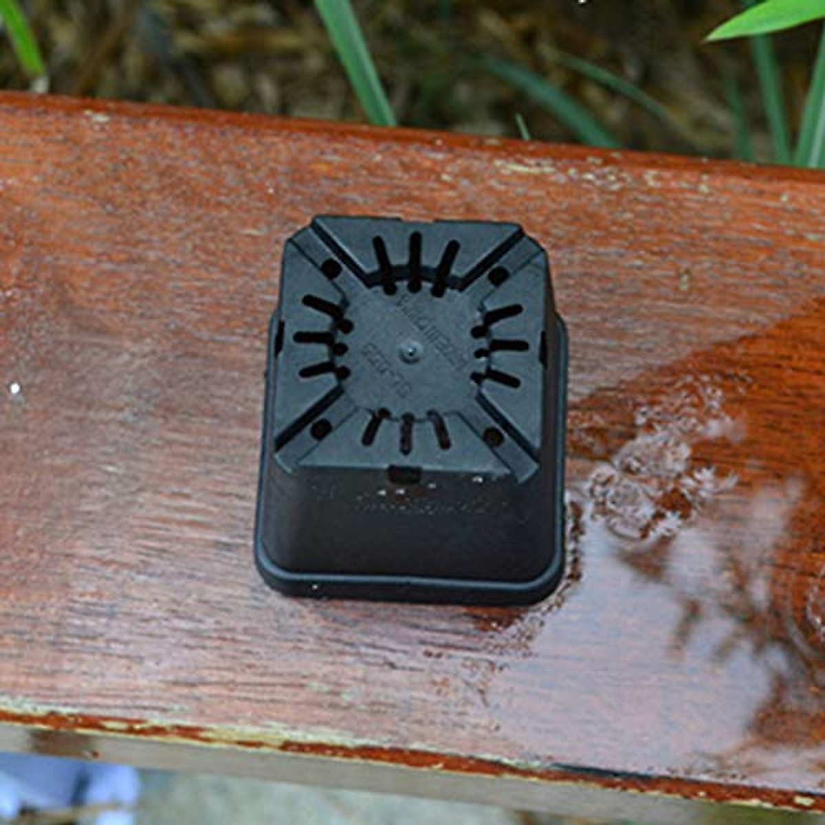 NUOBESTY 2 Inch Black Square Flower Pots Small Plastic Plant Pots 100PCS Square Flower Plant Pots Mini Succulent Pot for Cactus Bonsai